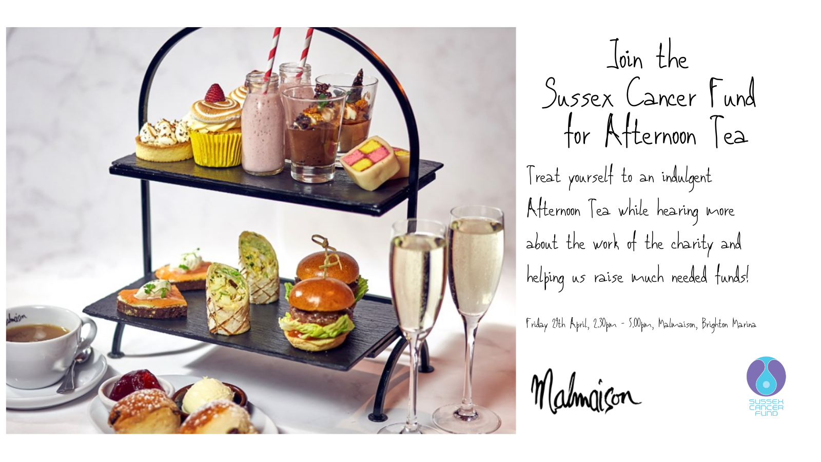 Afternoon Tea with SCF – Fri 29th April 2022 - Sussex Cancer Fund